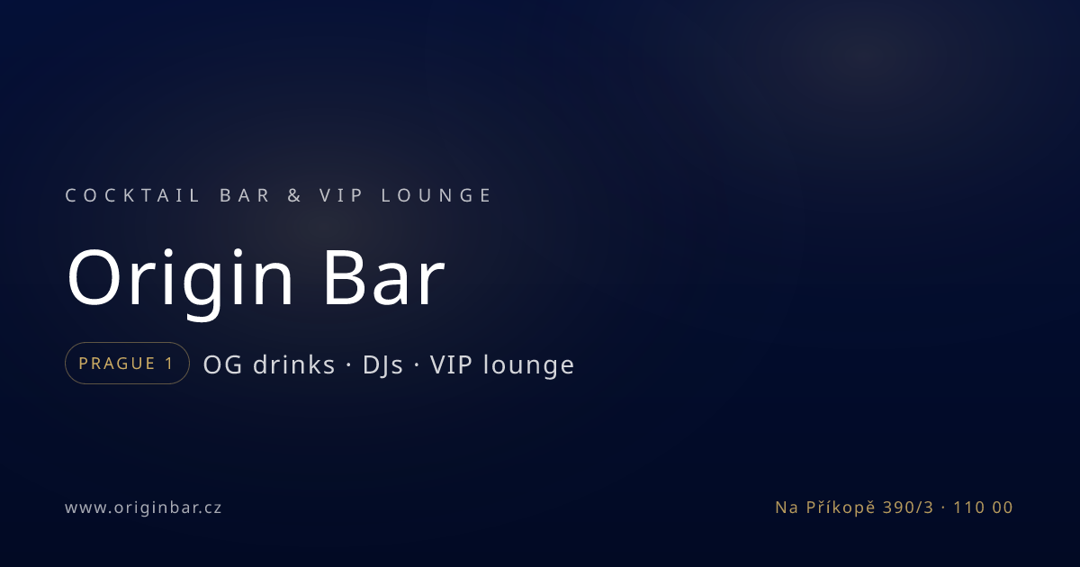 Origin Bar Prague 1 | Cocktail Bar & VIP Lounge